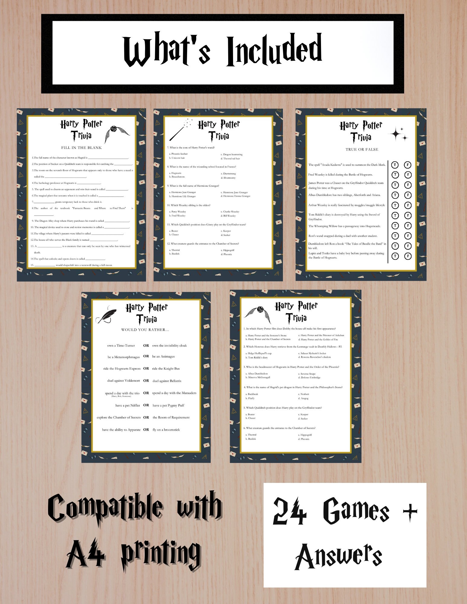 Printable Wizard Party Games | Wizarding Game Bundle | Kids Activities ...