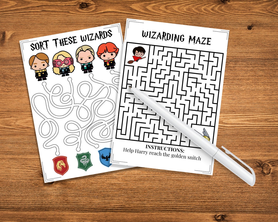 Printable Wizard Party Game Set | Wizarding Game | Kids Activities ...