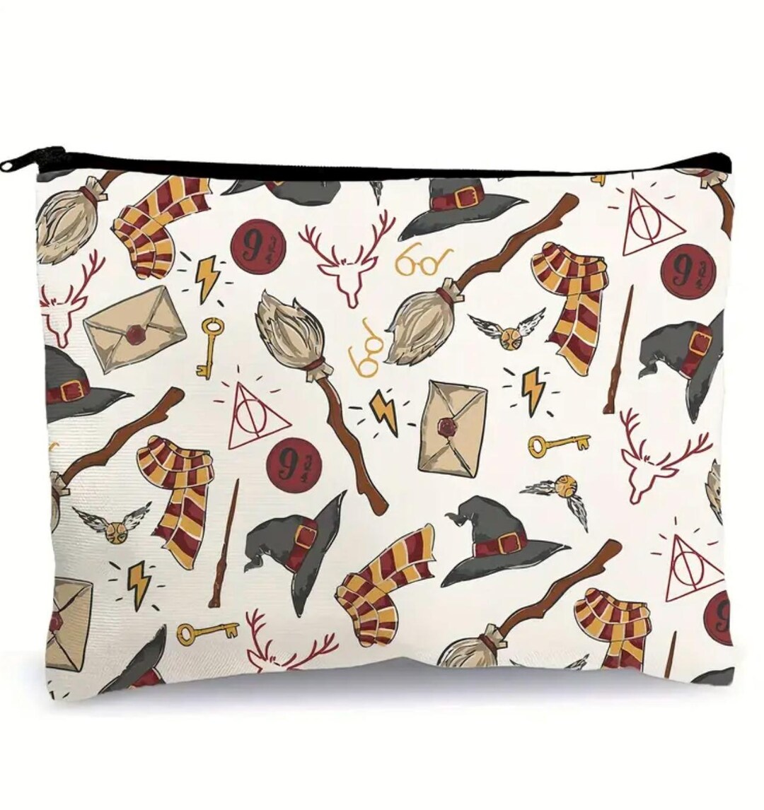 Harry Potter Pouch Hogwarts Wizard Pouch Makeup Wizard Bag - Etsy