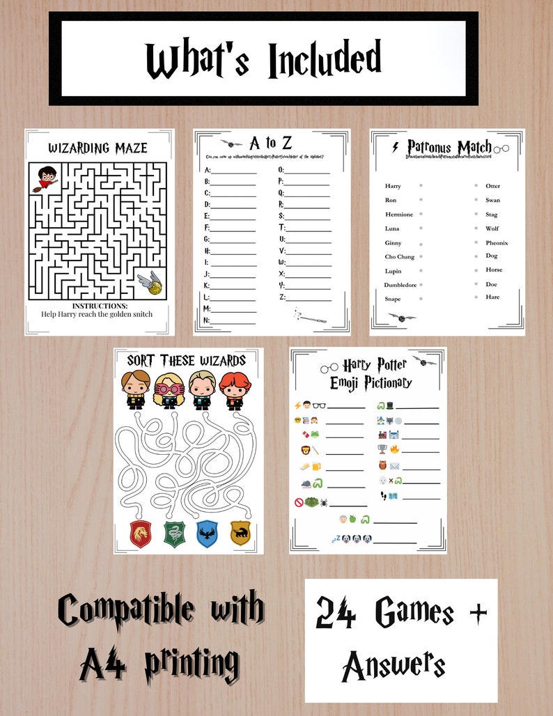 Printable Wizard Party Games | Wizarding Game Bundle | Kids Activities ...