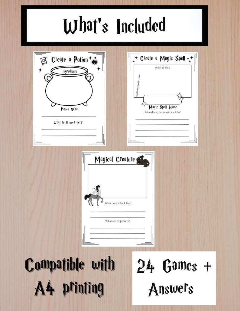 Printable Wizard Party Games | Wizarding Game Bundle | Kids Activities ...