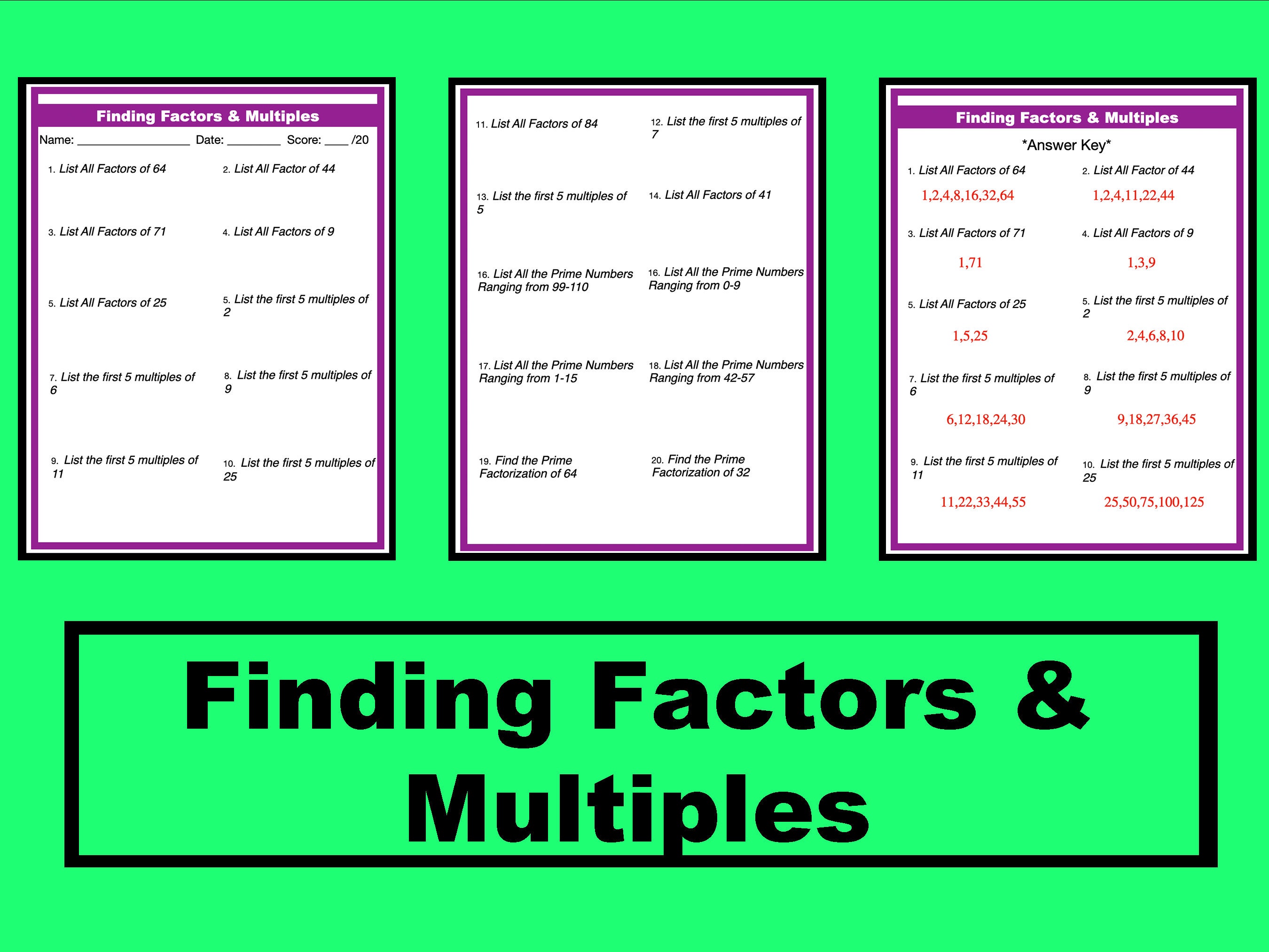 Printable Pre-algebra Worksheets [digital] - Etsy