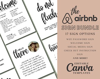 Air Bnb Sign Bundle - Etsy