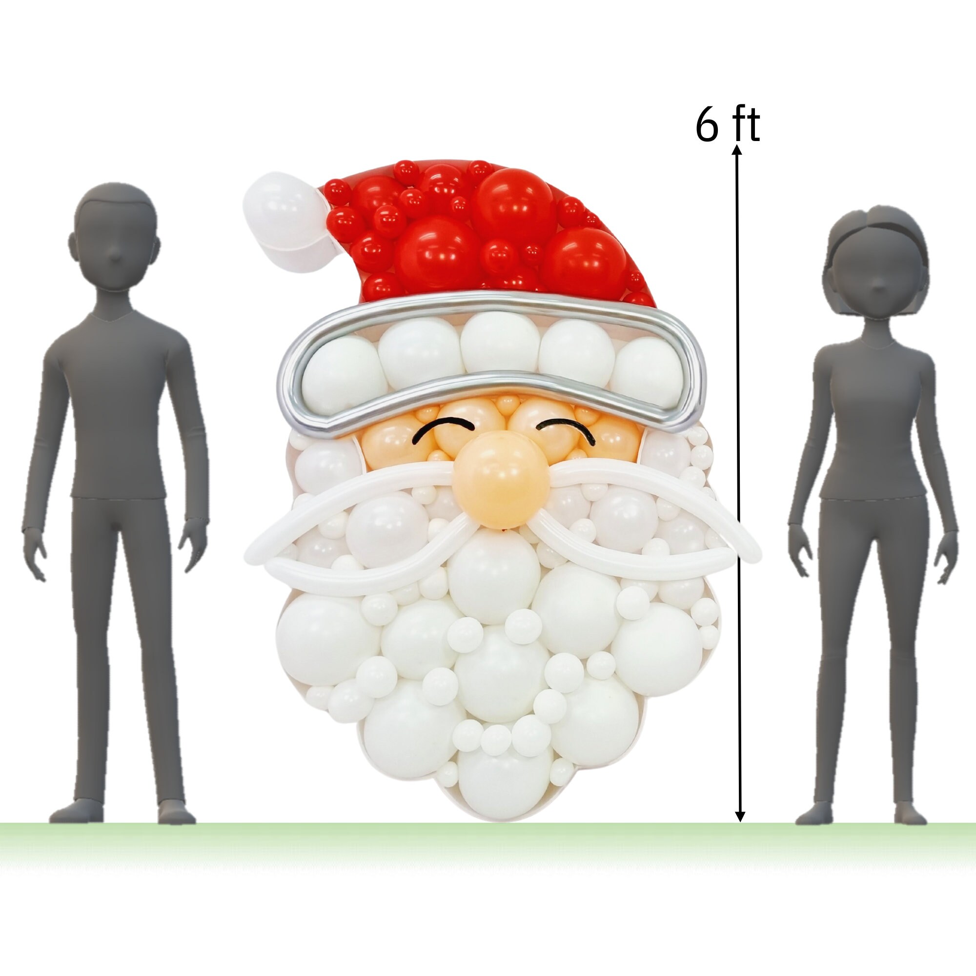 Santa Claus Balloon Mosaic Template, Baby Shower Decorations, Christmas ...