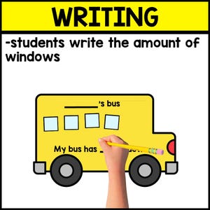 Kindergarten Counting Activity | Bus Craft | Kindergarten Craft ...