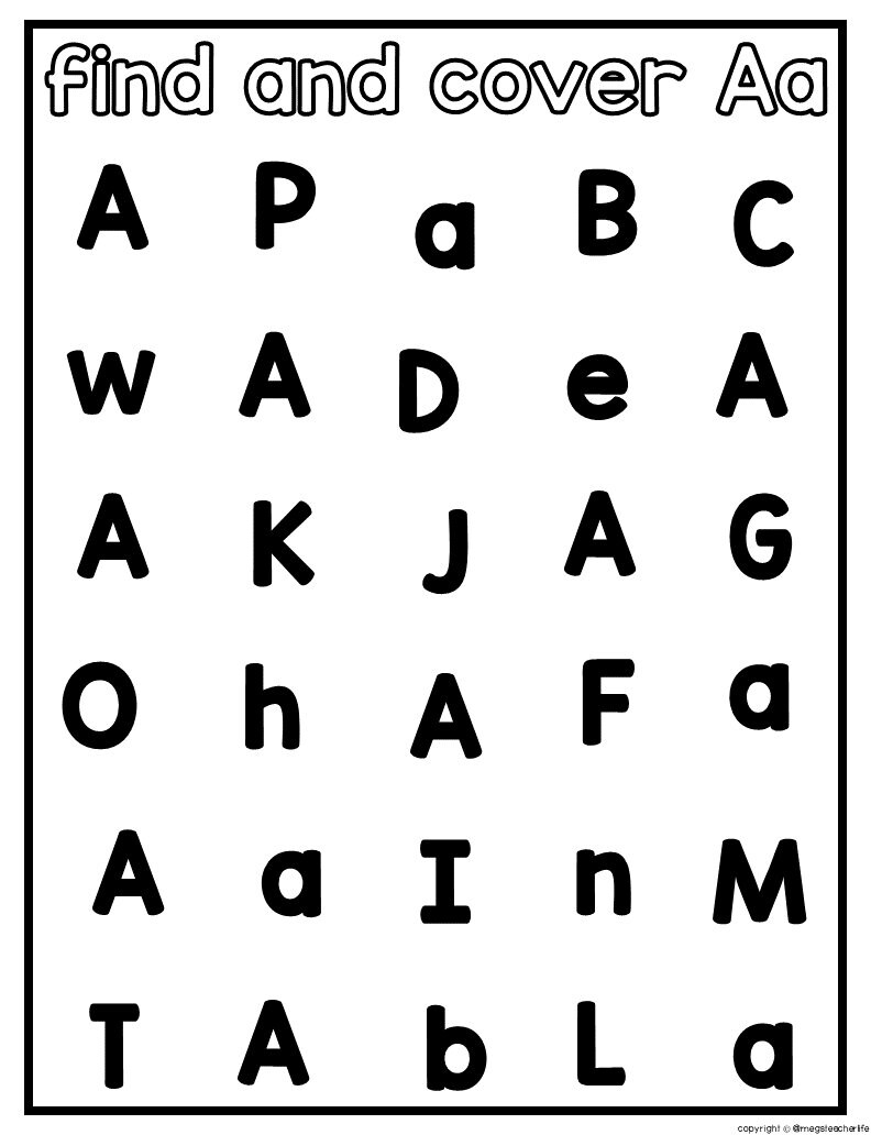 Letter Matching Worksheets | Letter Recognition | Kindergarten ...