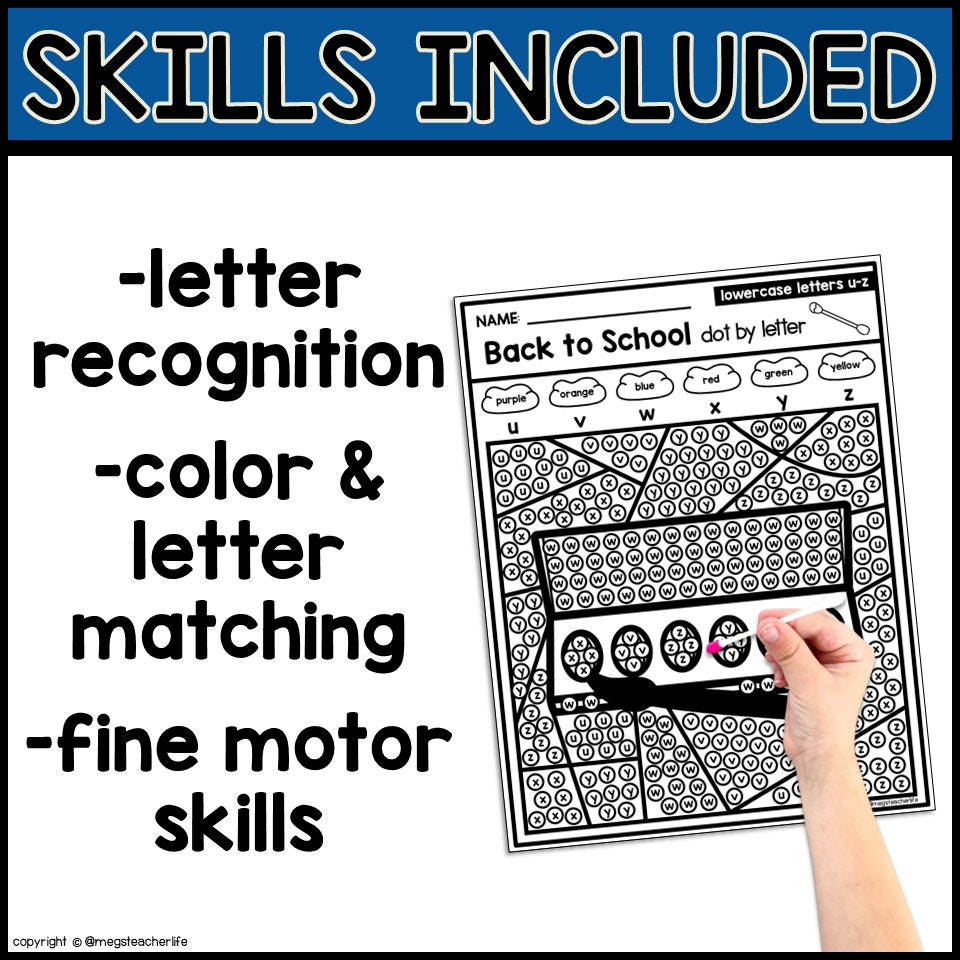 Back to School Color by Letter Activity for Preschool | Kindergarten ...