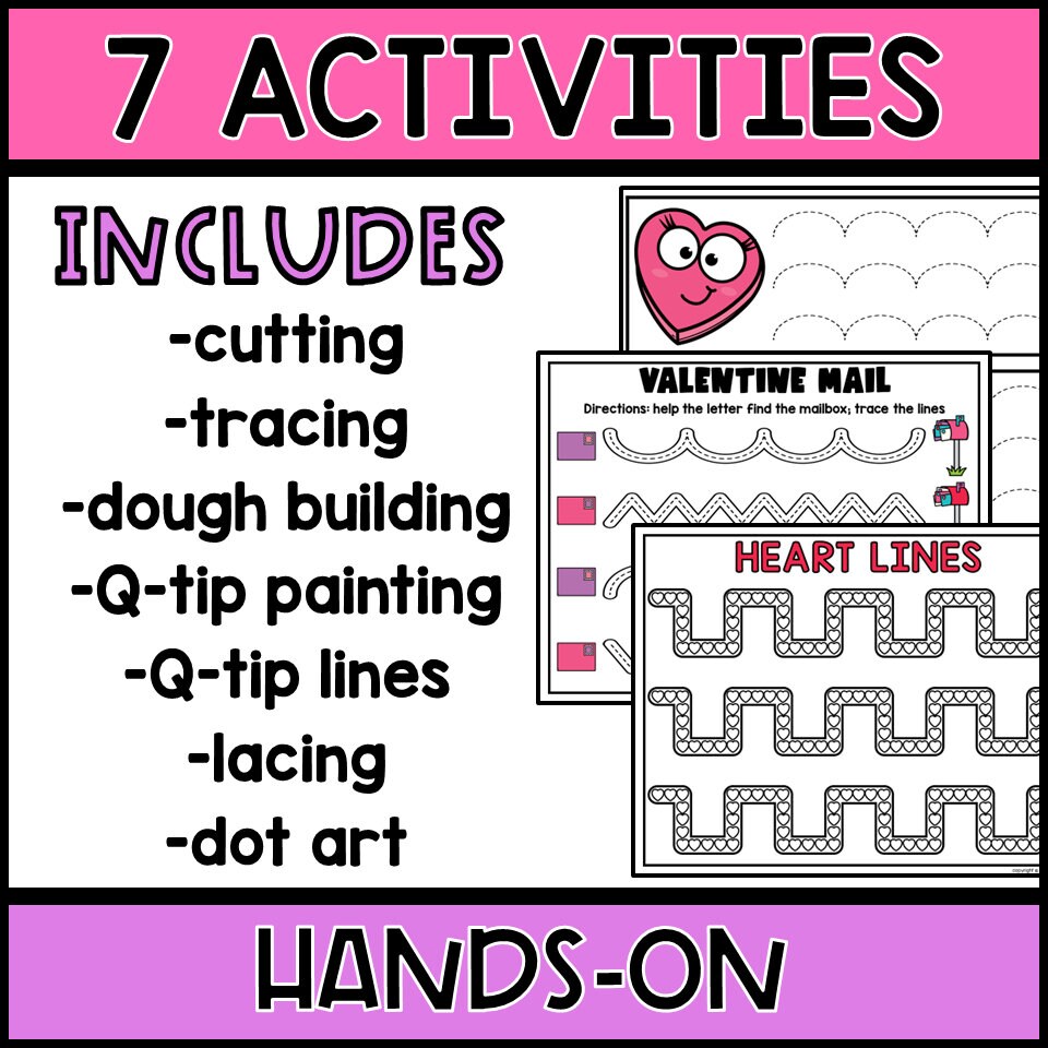 Valentine's Day Fine Motor Activities | Preschool | Kindergarten | Pre ...