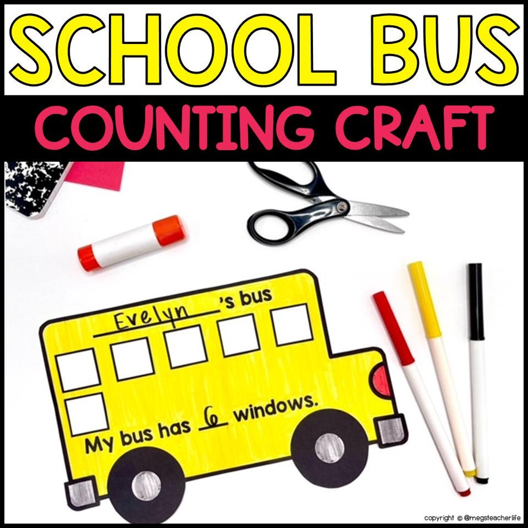 Kindergarten Counting Activity | Bus Craft | Kindergarten Craft ...