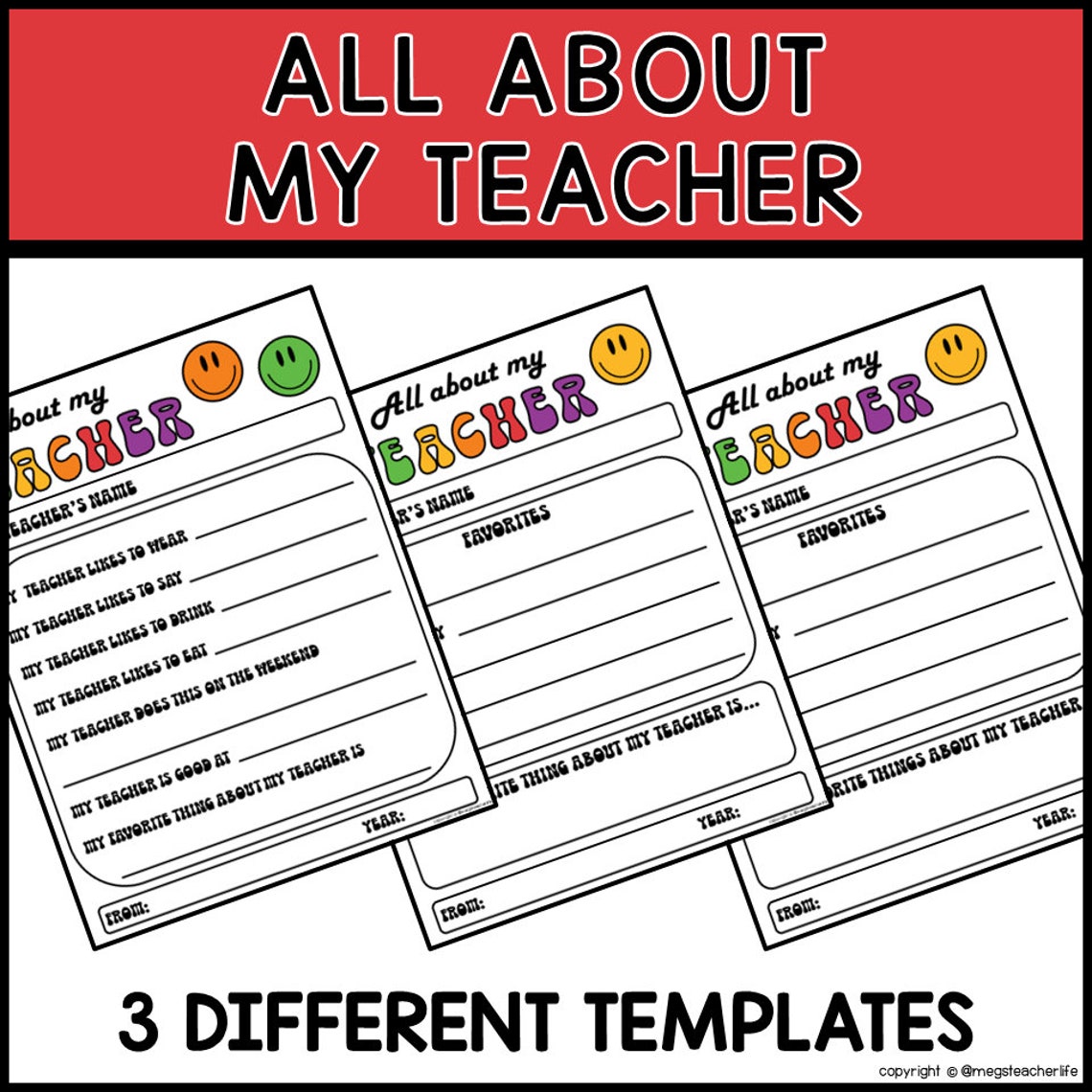 Teacher Appreciation Week Printable | Teacher Survey | Teacher Thank ...