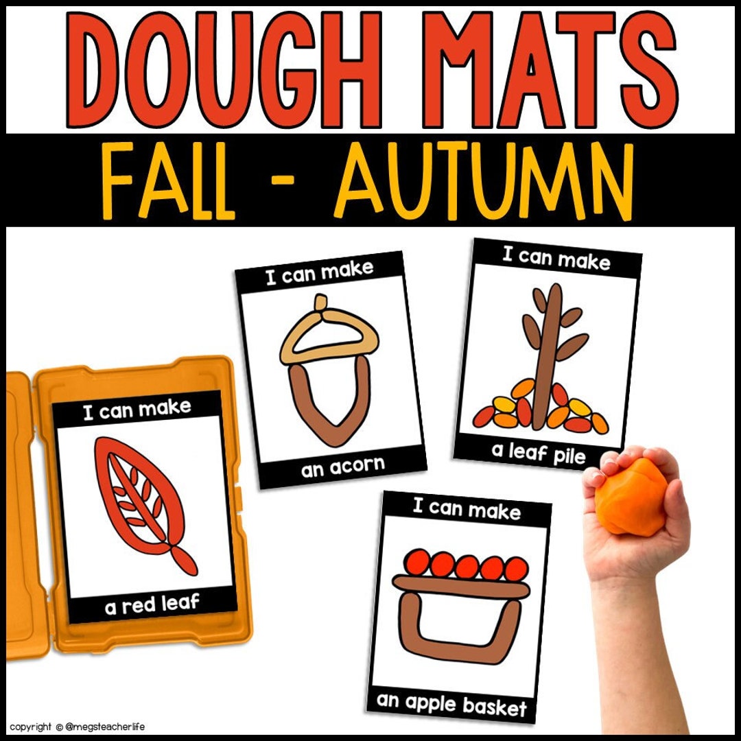 Fall Play Dough Mats - Printable Playdough Activity - Toddler Preschool ...