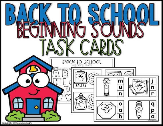 Kindergarten Beginning Letter Sound Task Cards - Etsy