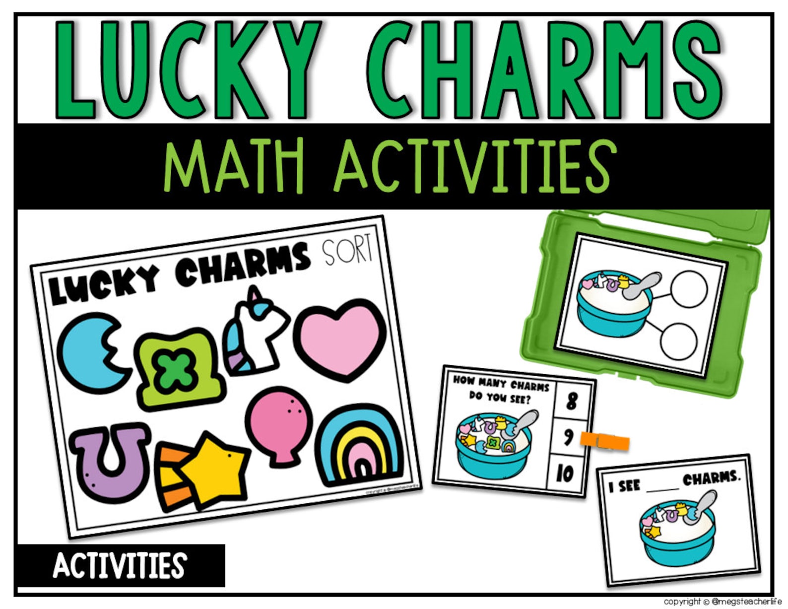 Lucky Charms Math Activities | Counting | Sorting | Graphing | Addition ...