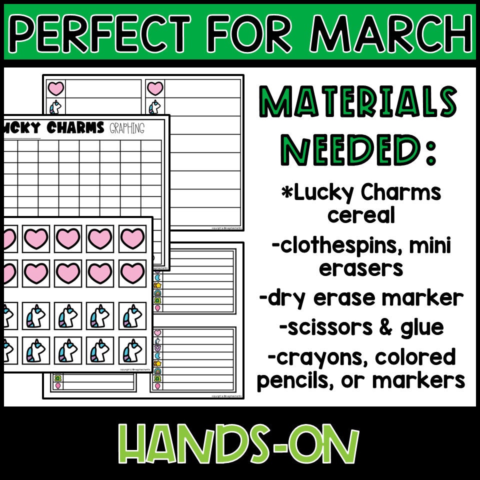 Lucky Charms Math Activities | Counting | Sorting | Graphing | Addition ...