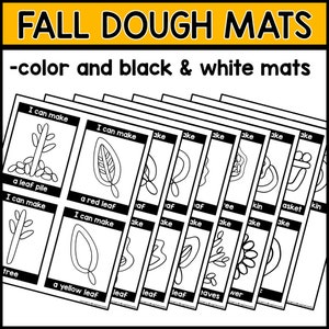 Fall Play Dough Mats - Printable Playdough Activity - Toddler Preschool ...