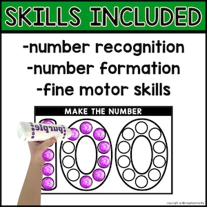 Dot Marker Number Cards | Number Cards | Fine Motor Skills | Number ...
