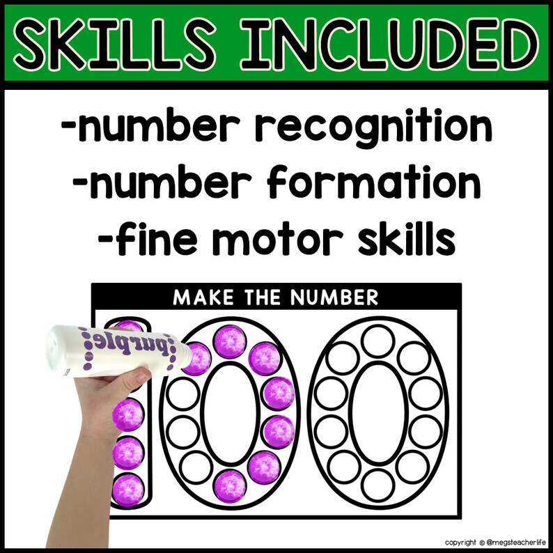 Dot Marker Number Cards | Number Cards | Fine Motor Skills | Number ...