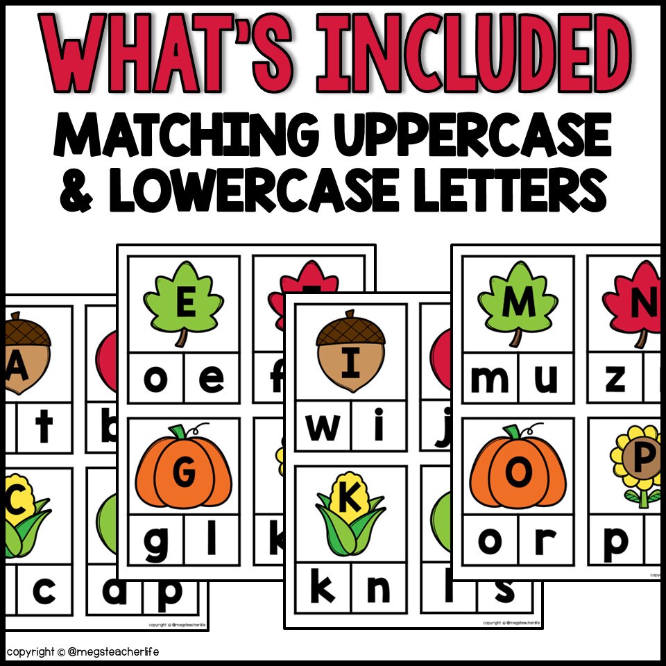 Letter Task Cards Letter Matching Letter Recognition Clip Cards ...