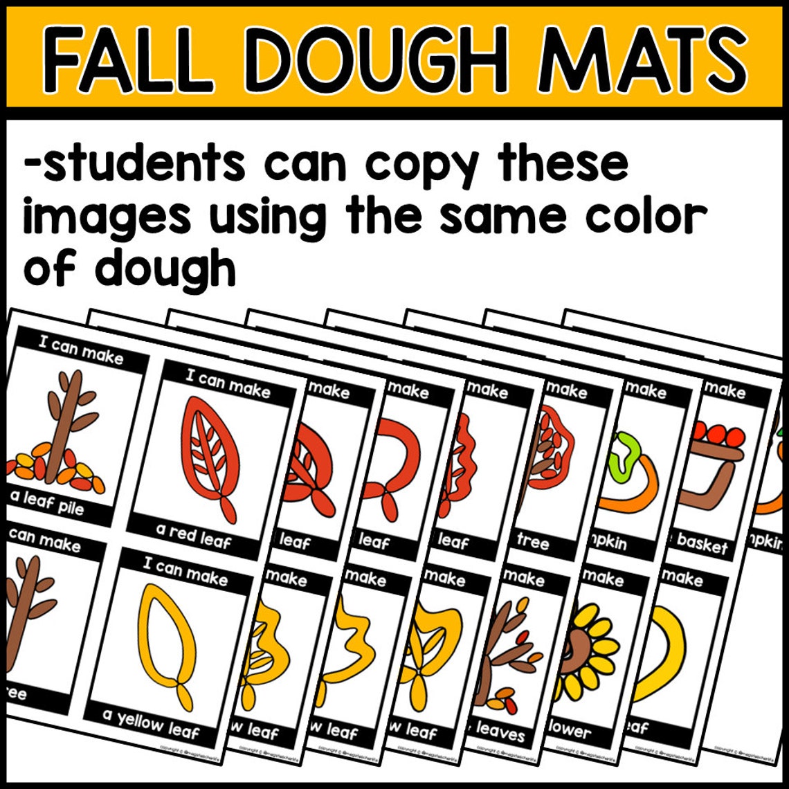 Fall Play Dough Mats - Printable Playdough Activity - Toddler Preschool ...