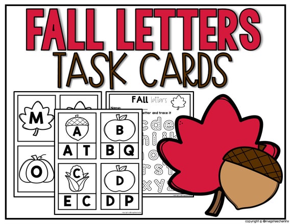 Letter Task Cards Letter Matching Letter Recognition Clip - Etsy