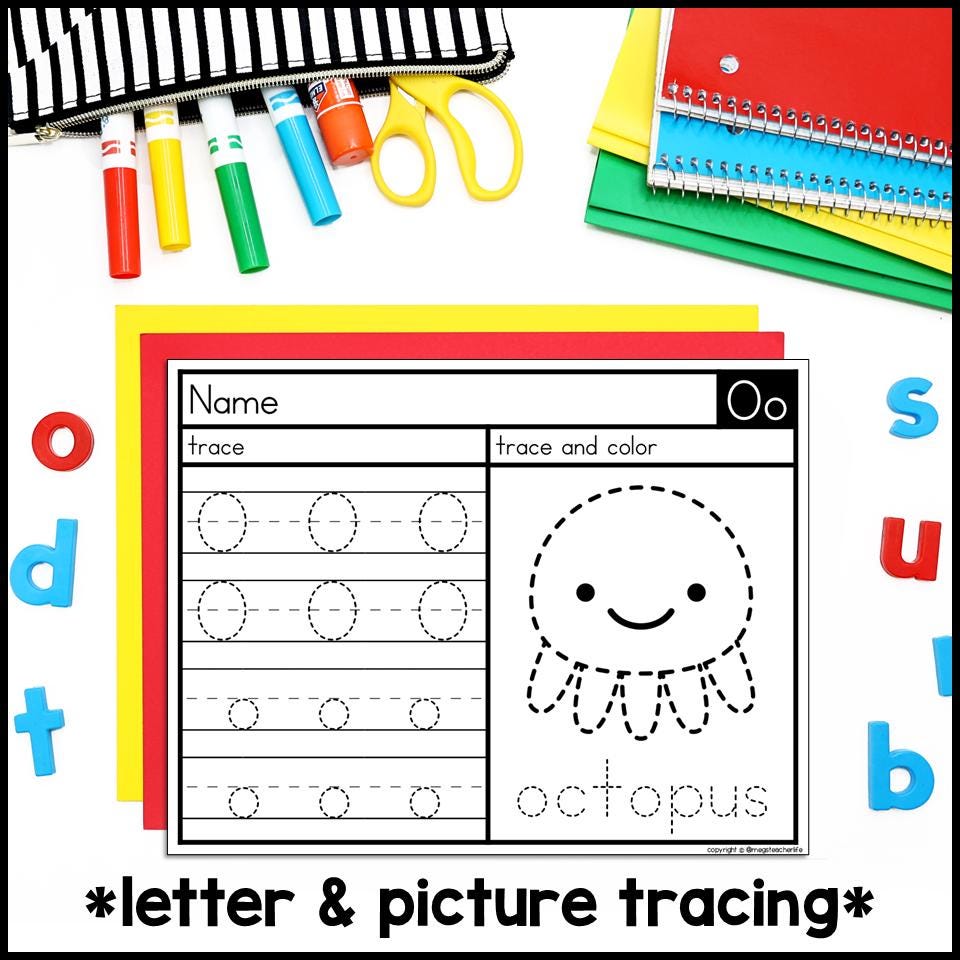Letter Tracing Worksheets | Letter Recognition | Kindergarten ...