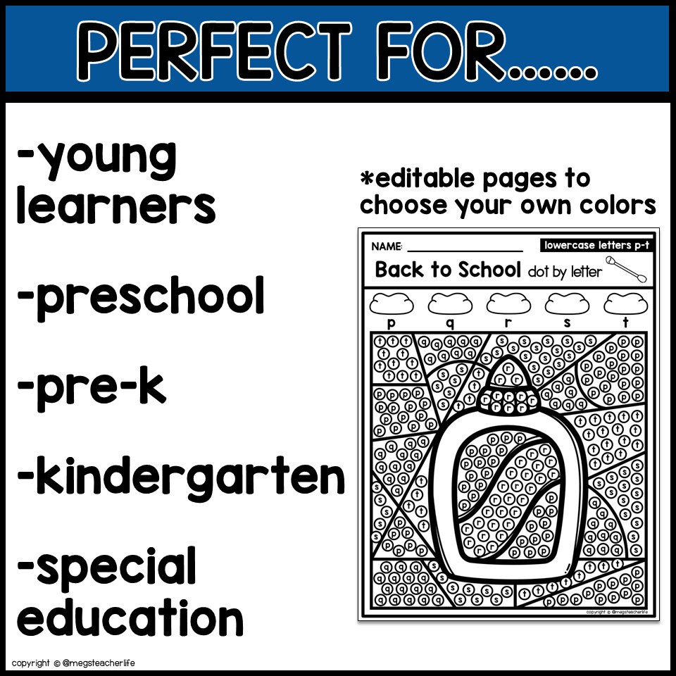 Back to School Color by Letter Activity for Preschool | Kindergarten ...