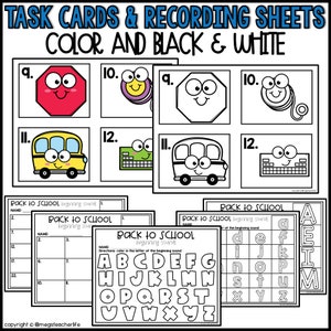 Kindergarten Beginning Letter Sound Task Cards Write the Room ...