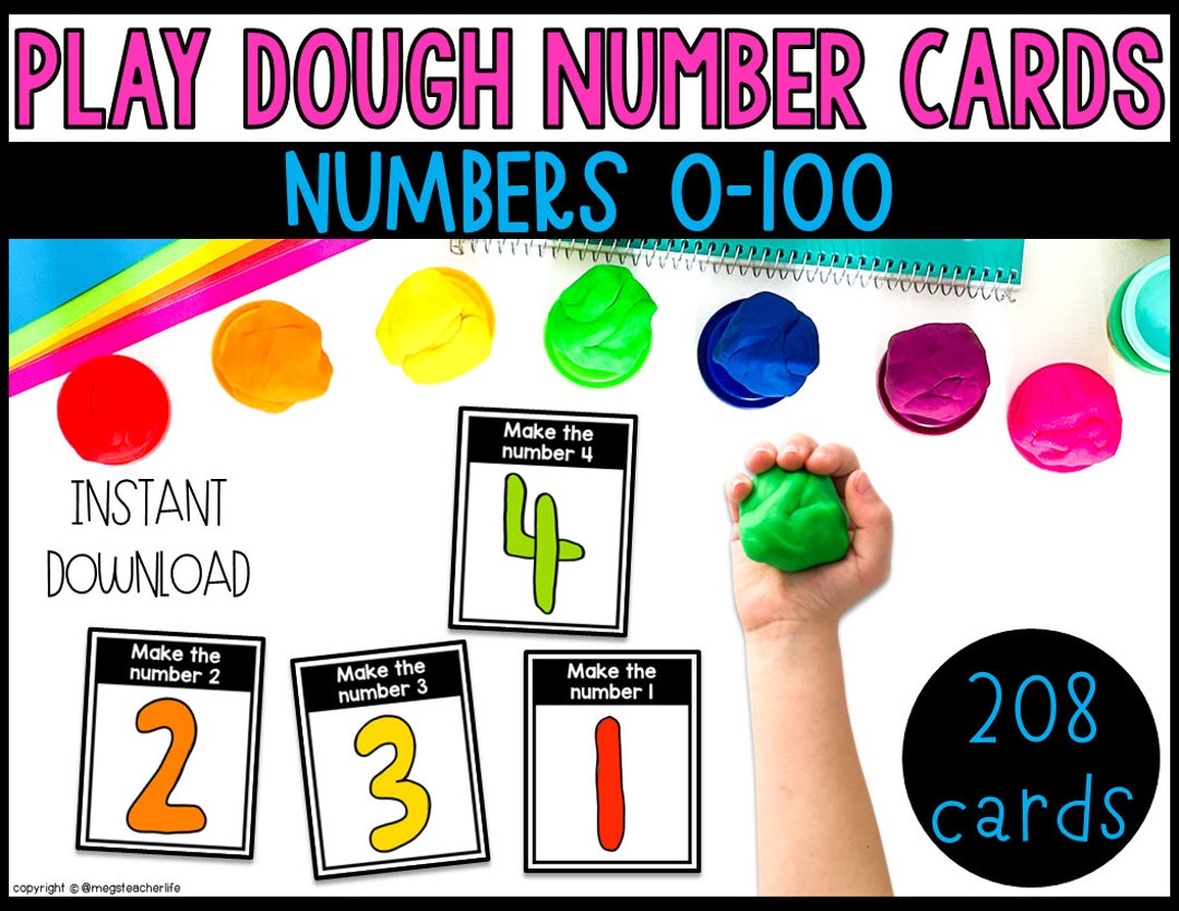 Number Play Dough Mats - Printable Playdough Activity - Toddler ...
