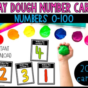 Number Play Dough Mats - Printable Playdough Activity - Toddler ...