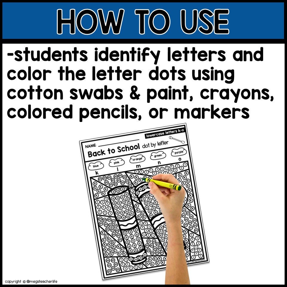Back to School Color by Letter Activity for Preschool | Kindergarten ...