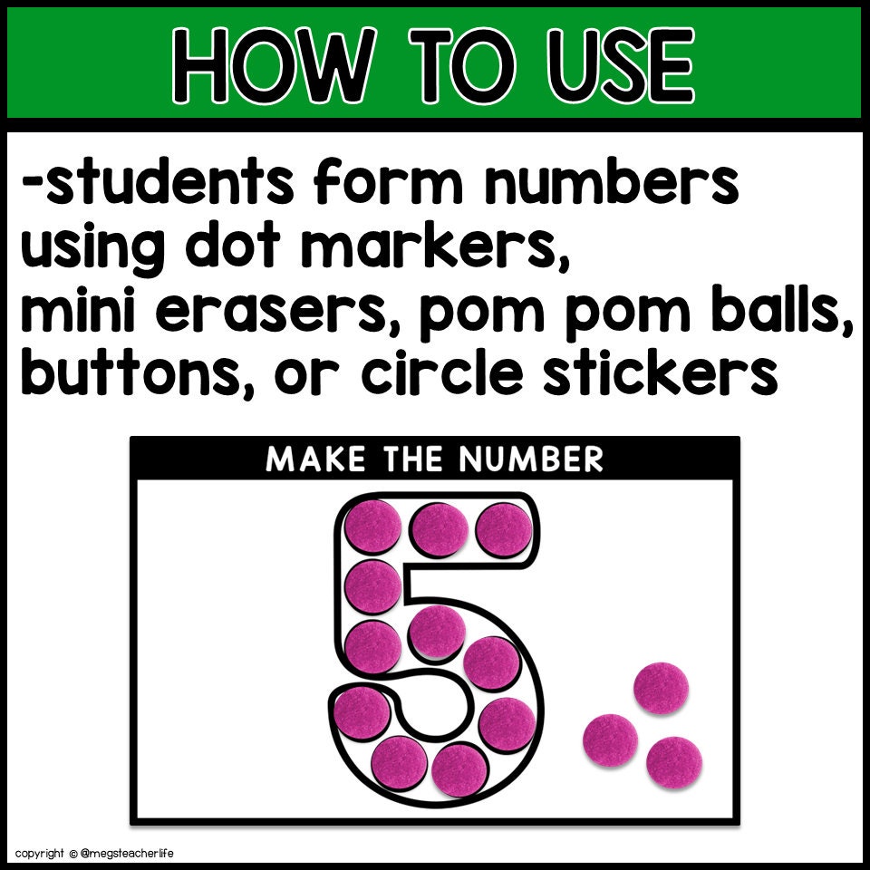 Dot Marker Number Cards | Number Cards | Fine Motor Skills | Number ...