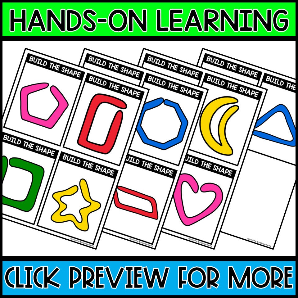 Shapes Play Dough Mats - Printable Playdough Activity - Toddler ...