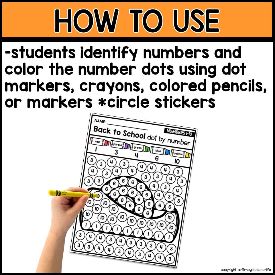 Color by Number Activity for Kindergarten | Dot Marker Worksheets for ...