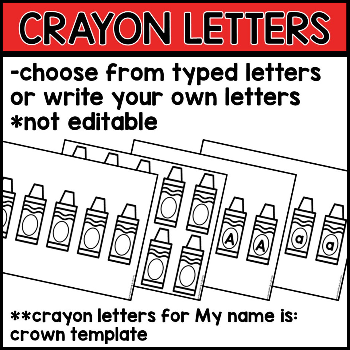 Preschool Name Activity Name Crown Personalized Name Craft Custom Name ...