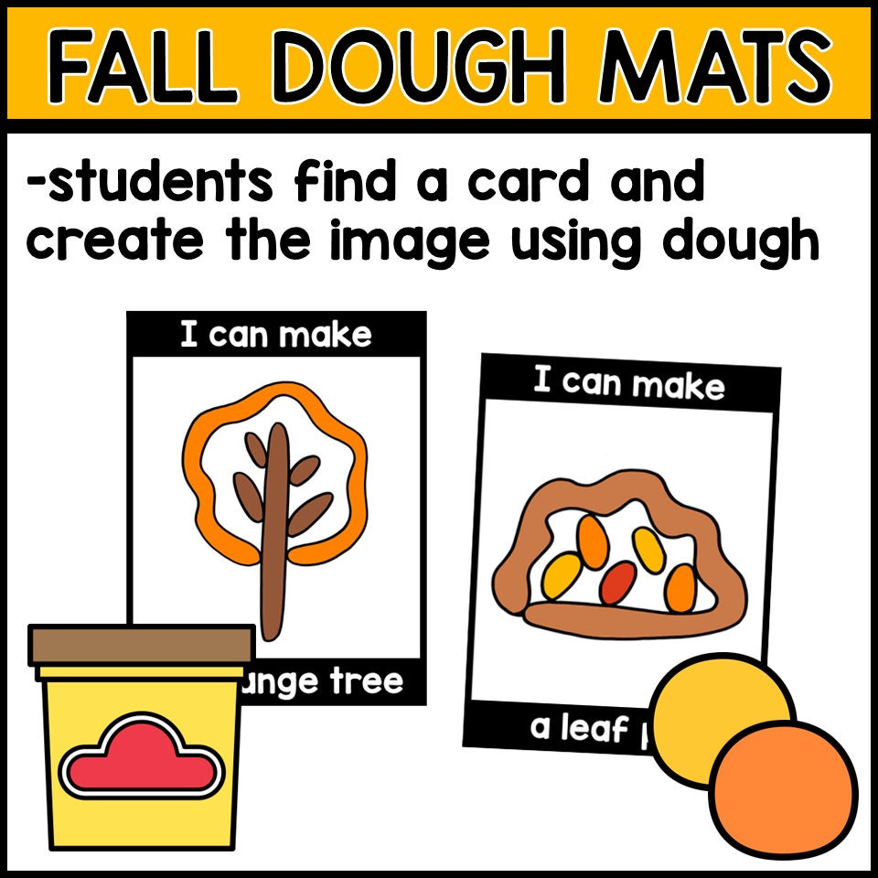 Fall Play Dough Mats - Printable Playdough Activity - Toddler Preschool ...