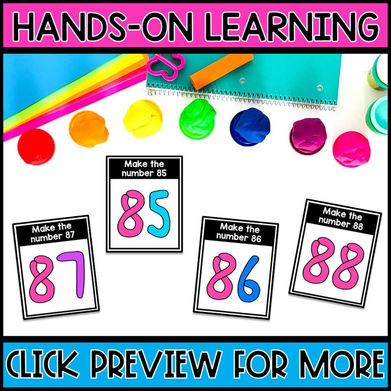 Number Play Dough Mats - Printable Playdough Activity - Toddler ...