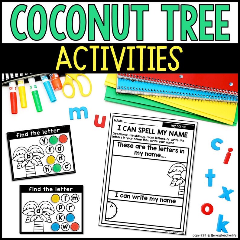 Chicka Chicka Boom Boom Activities | Coconut Tree | Preschool ...