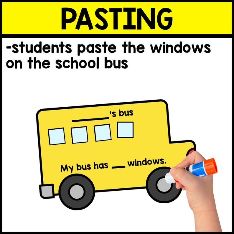 Kindergarten Counting Activity | Bus Craft | Kindergarten Craft ...