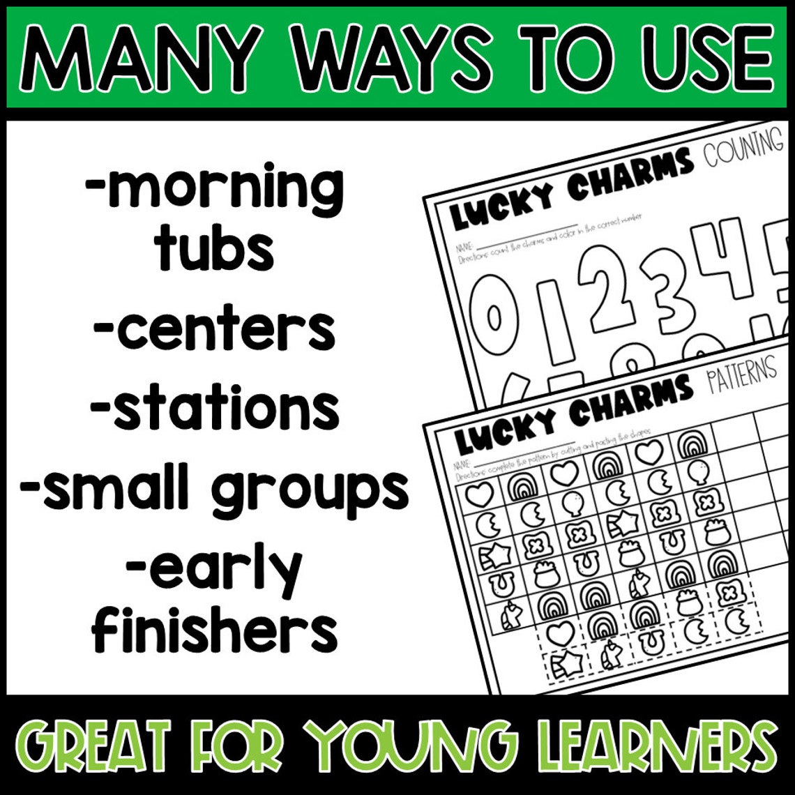 Lucky Charms Math Activities | Counting | Sorting | Graphing | Addition ...