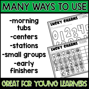 Lucky Charms Math Activities | Counting | Sorting | Graphing | Addition ...