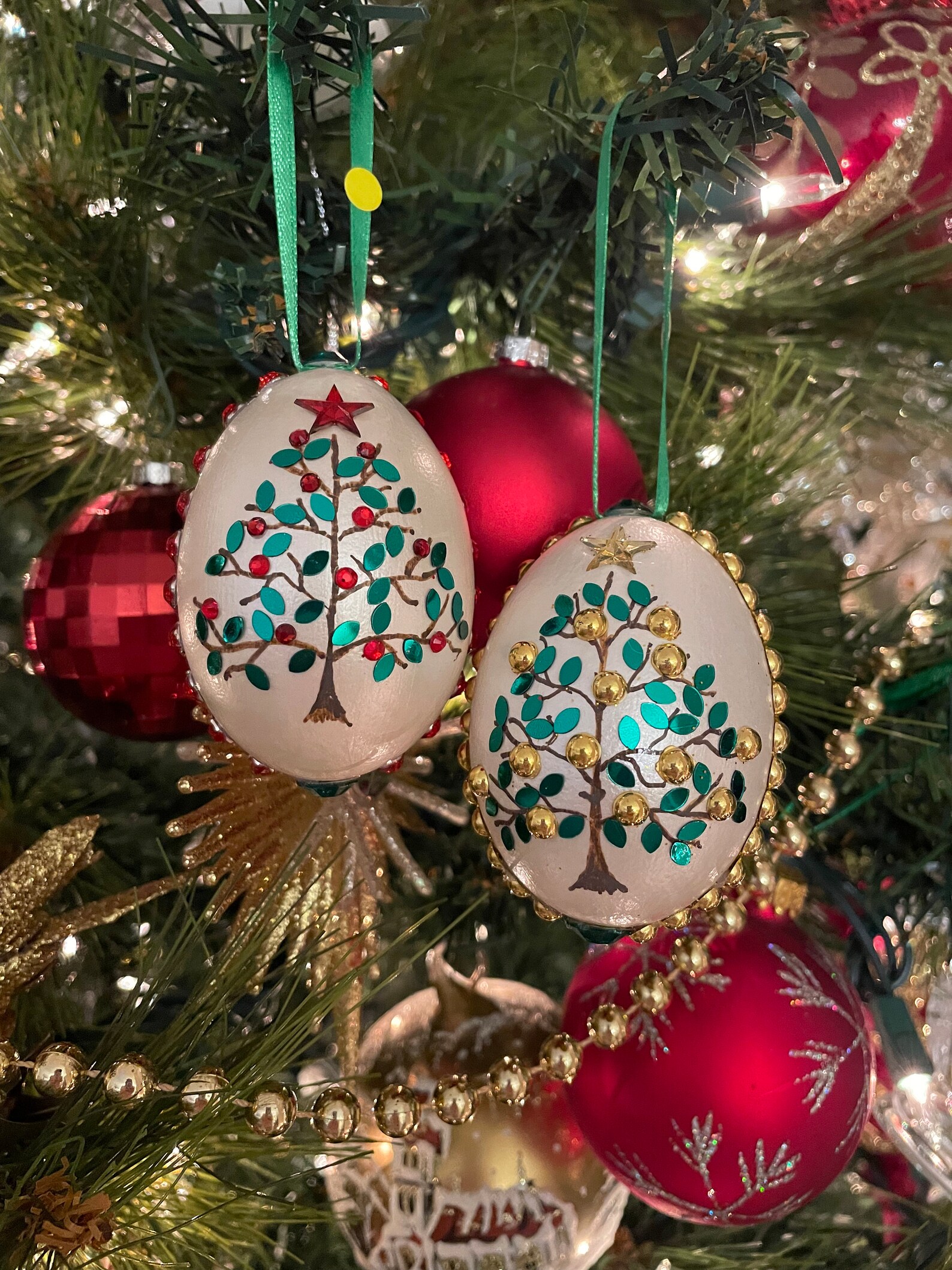 Real Egg Christmas Tree Ornament, Tree Hanging Ornament From Real ...