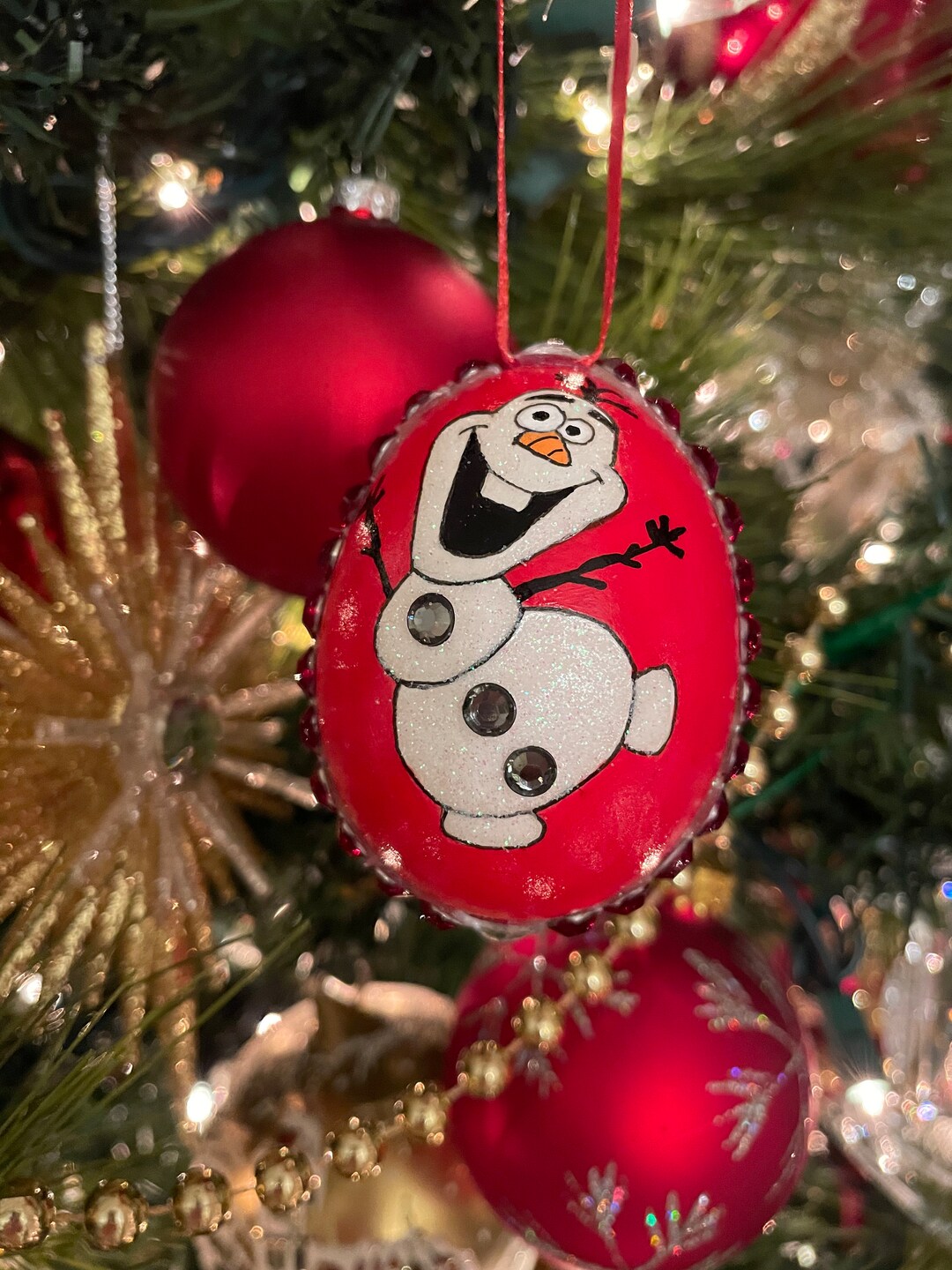 Olaf Ornament, Real Egg Ornament, Personalize Optional, Hand Painted ...