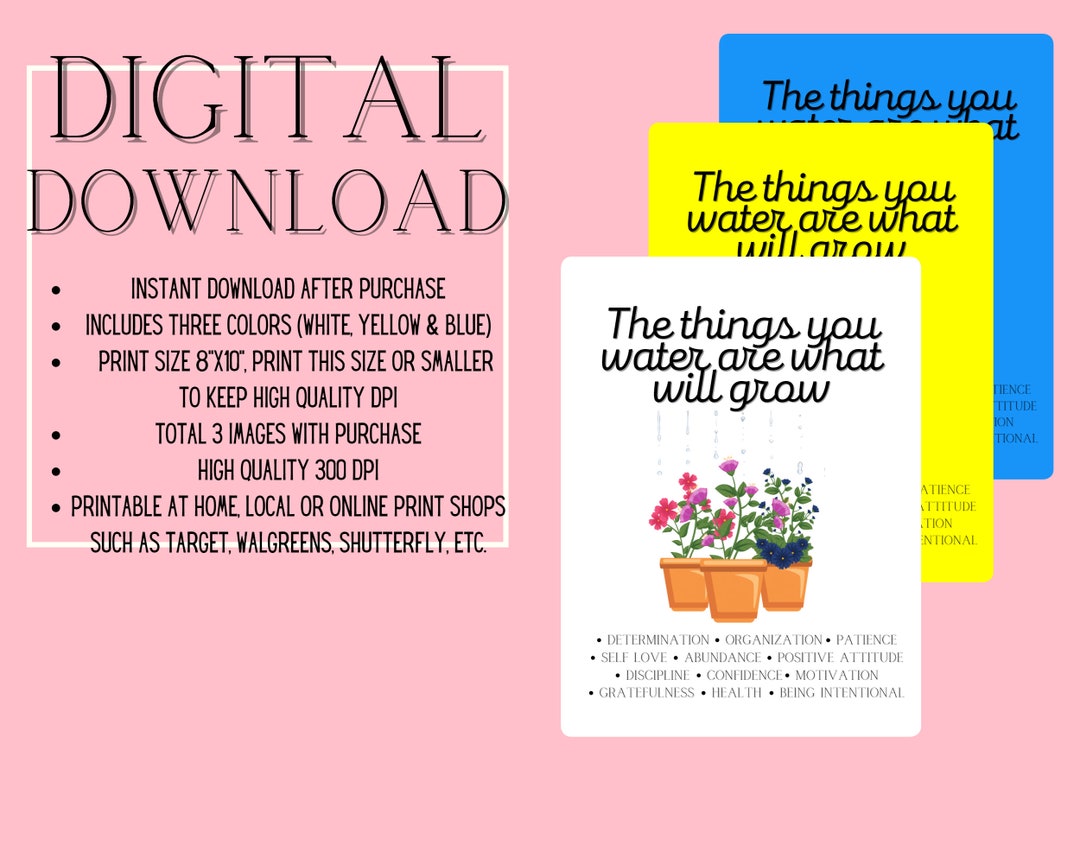 Wall Art Digital Download 16 X 20 Motivational Mindset Inspirational ...