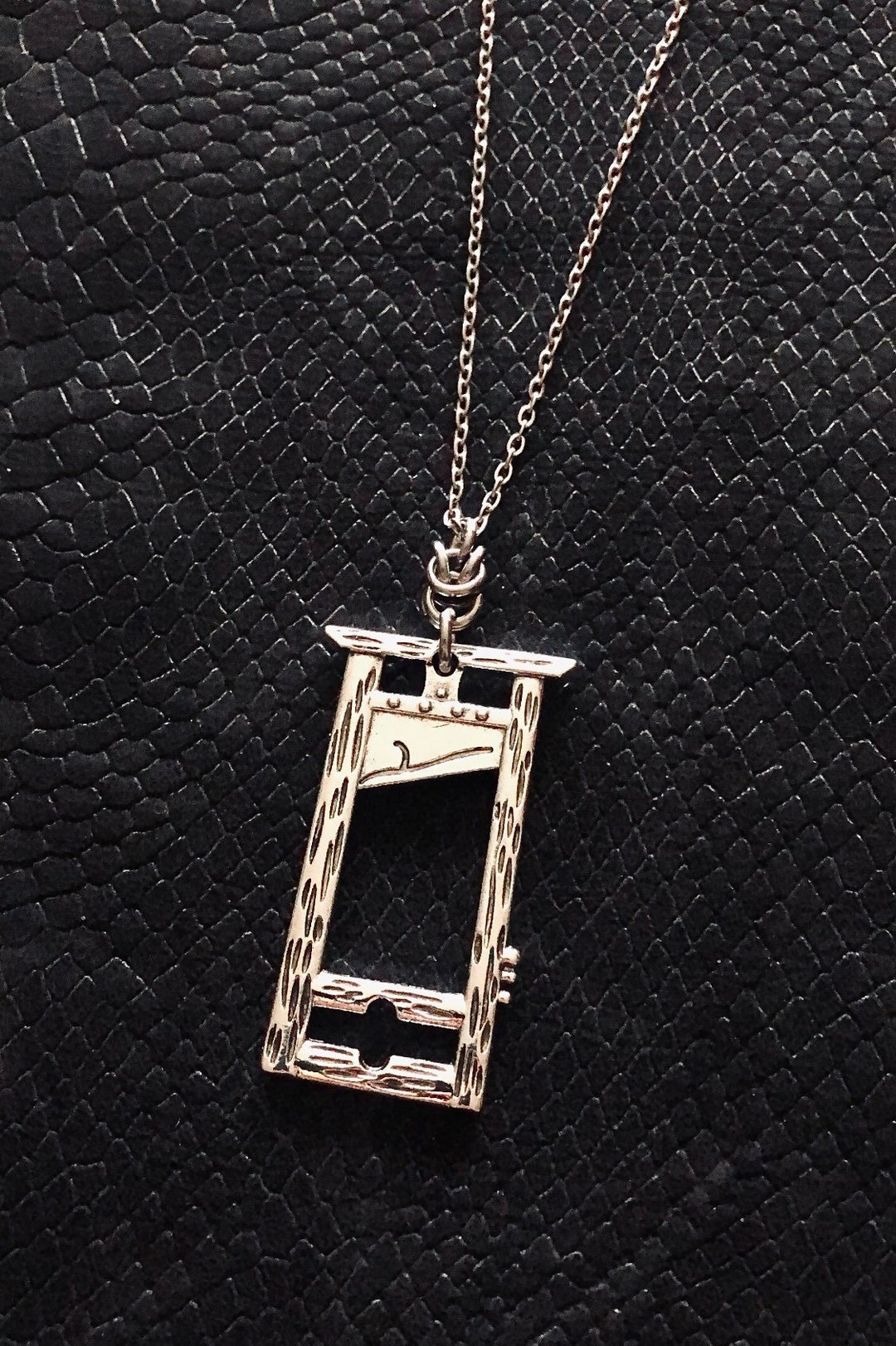 Stainless Steel Byzantine Guillotine Necklace - Etsy