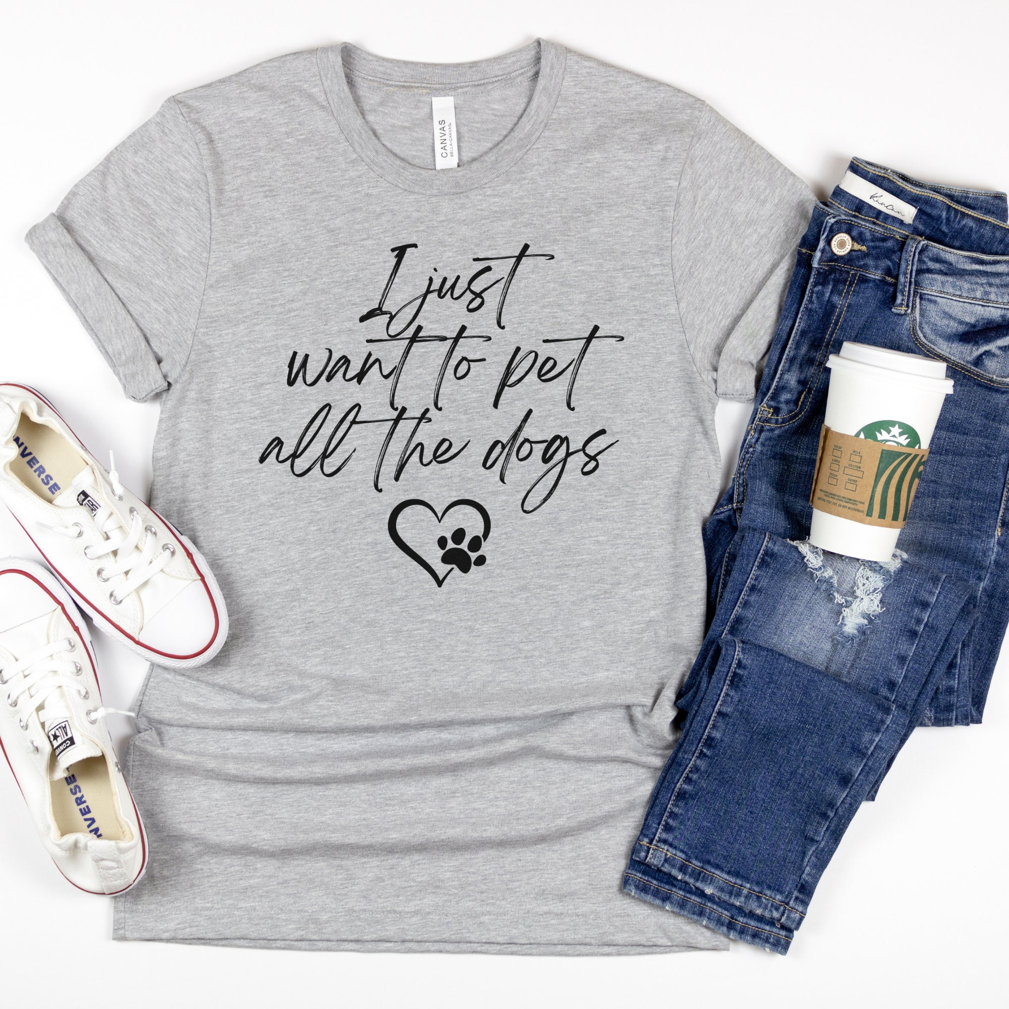 I Just Want to Pet All the Dogs Shirt, Dog Lover Shirt, Cute Dog Shirt ...