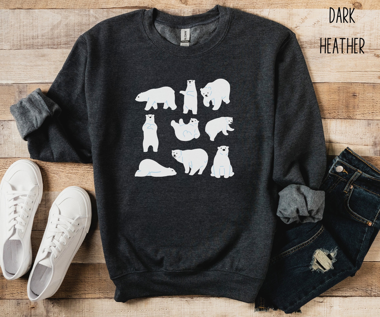 Winter Bear Sweatshirt Polar Bear Shirt Bear Lover Shirt - Etsy