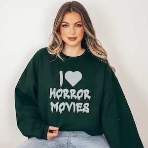 I Love Horror Movies Sweatshirt Horror Fan Gift 80s Horror - Etsy