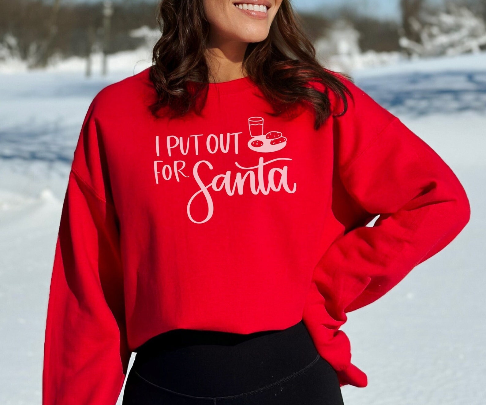 I Put Out for Santa Sweatshirt, Funny Christmas Sweatshirt, Naughty ...
