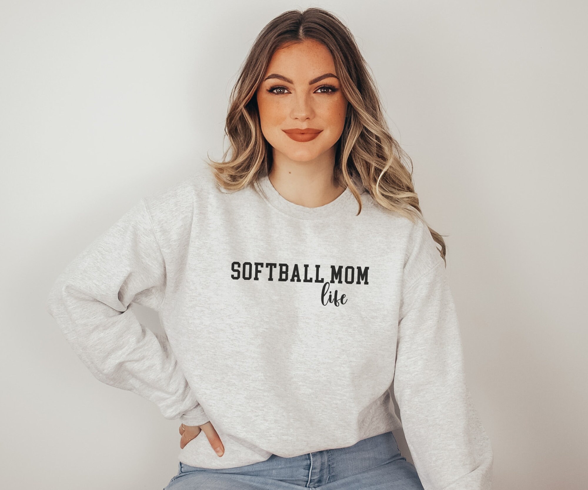 Softball Mom Life Sweatshirt, Softball Sweatshirt, Softball Mom Gift ...