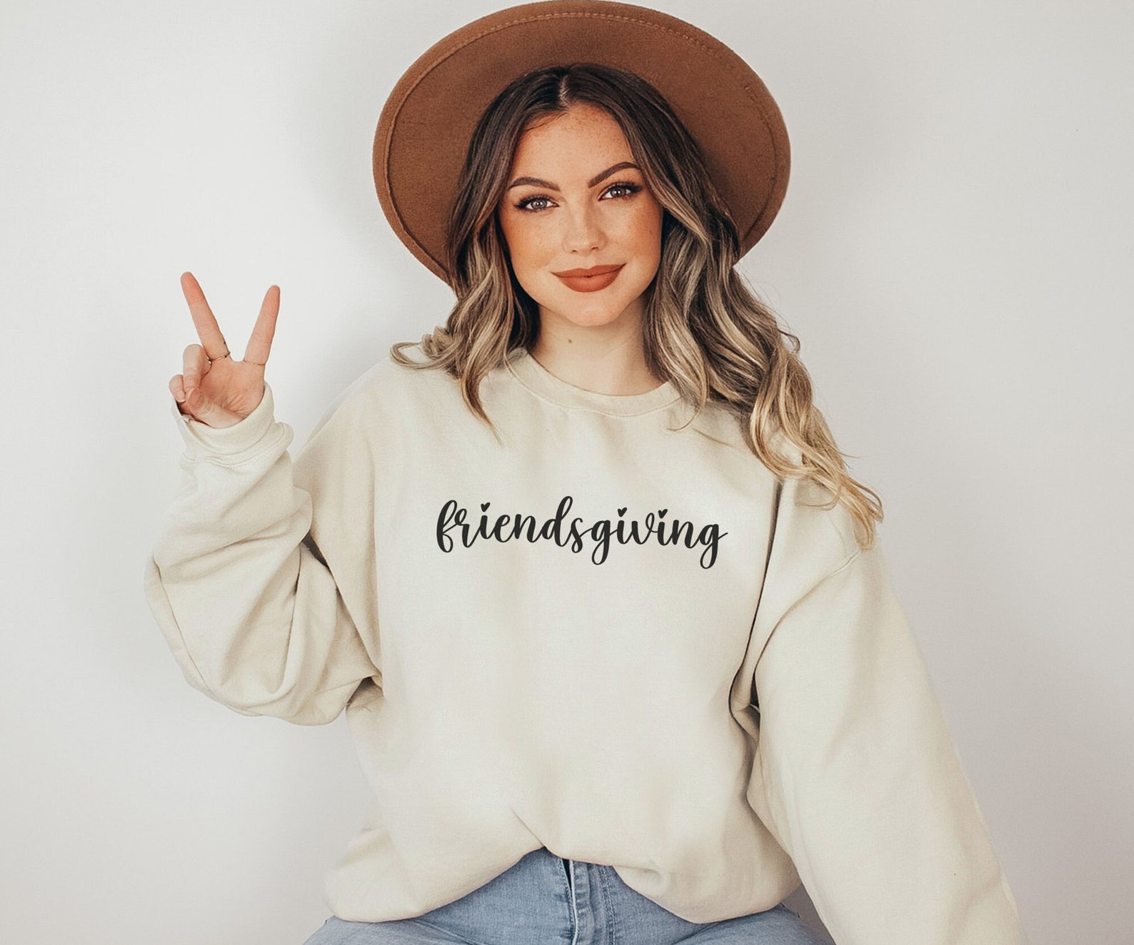 Friendsgiving Sweatshirt, Thanksgiving Sweatshirt, Happy Friendsgiving ...